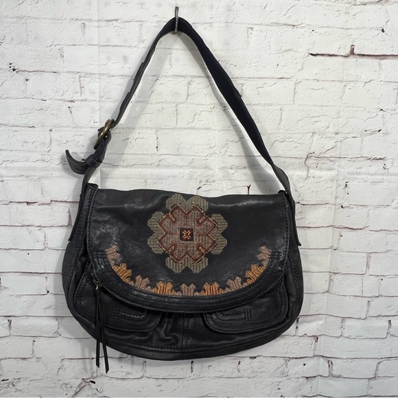 Lucky Brand | Bags | Lucky Brand Stash Purse Boho Folkloric Embroidered ...